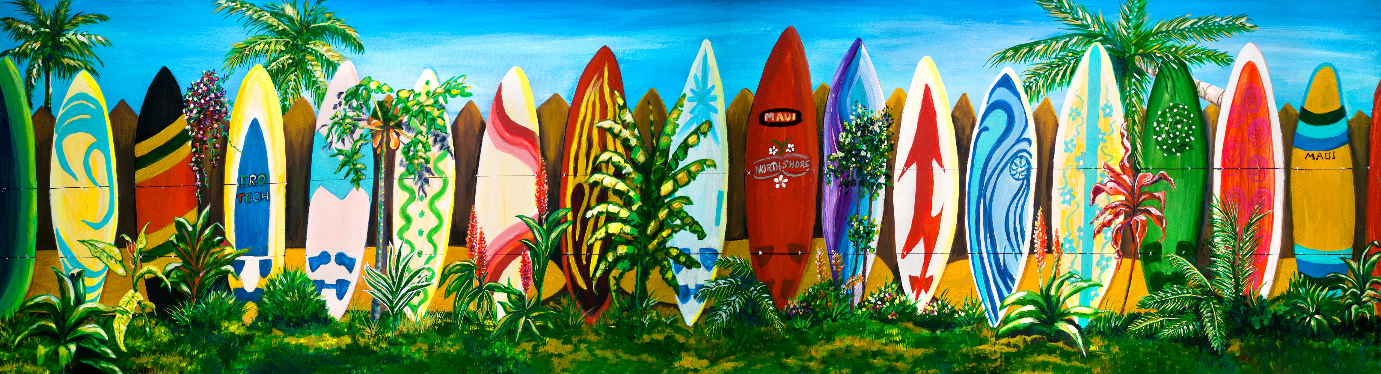 Surfboard Fence – Lahaina Printsellers